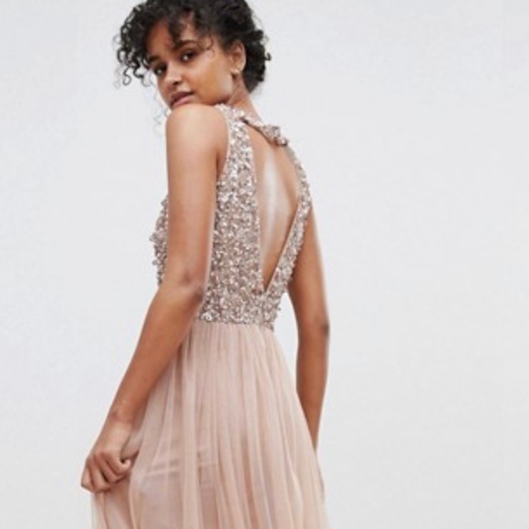 ASOS | Dresses | Asos Brand Maya Tall Bridesmaid Dress Champagne | Poshmark